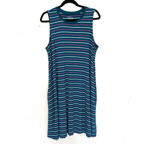Time and Tru | Dresses | Time And Tru Blue Stretch Tank Swing Dress ...